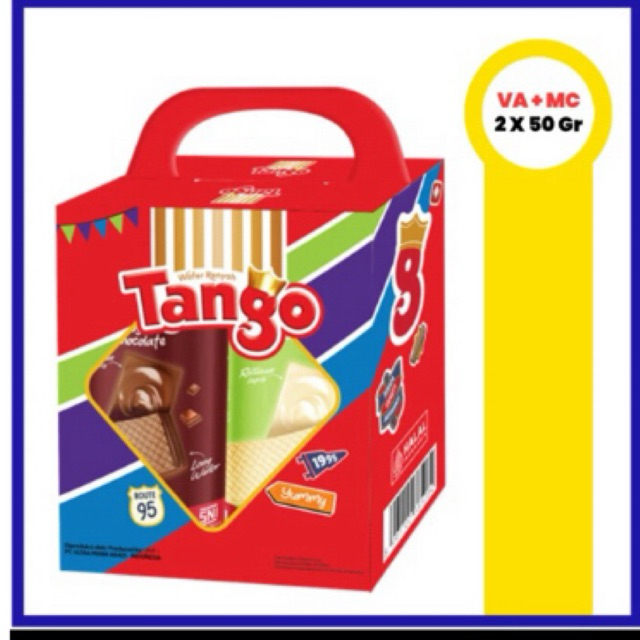 Jual Tango wafer kaleng vanilla + coklat susu 2 x 50 gr isi 2 kaleng ...