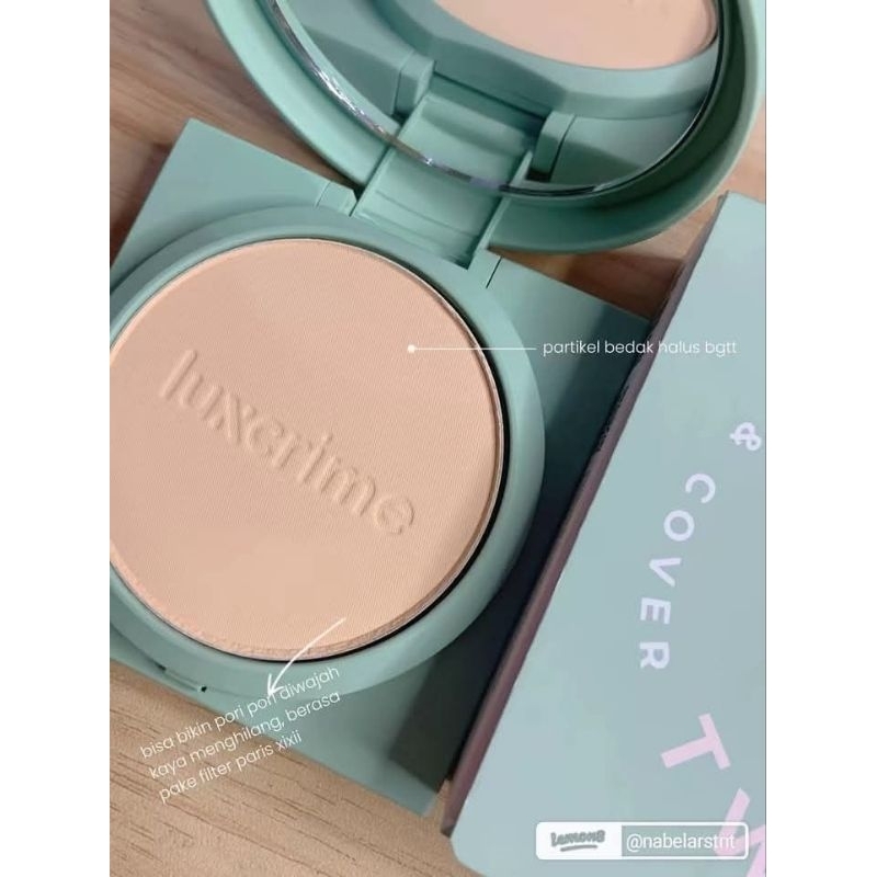 Jual LUXCRIME two way cake blur & cover | Shopee Indonesia