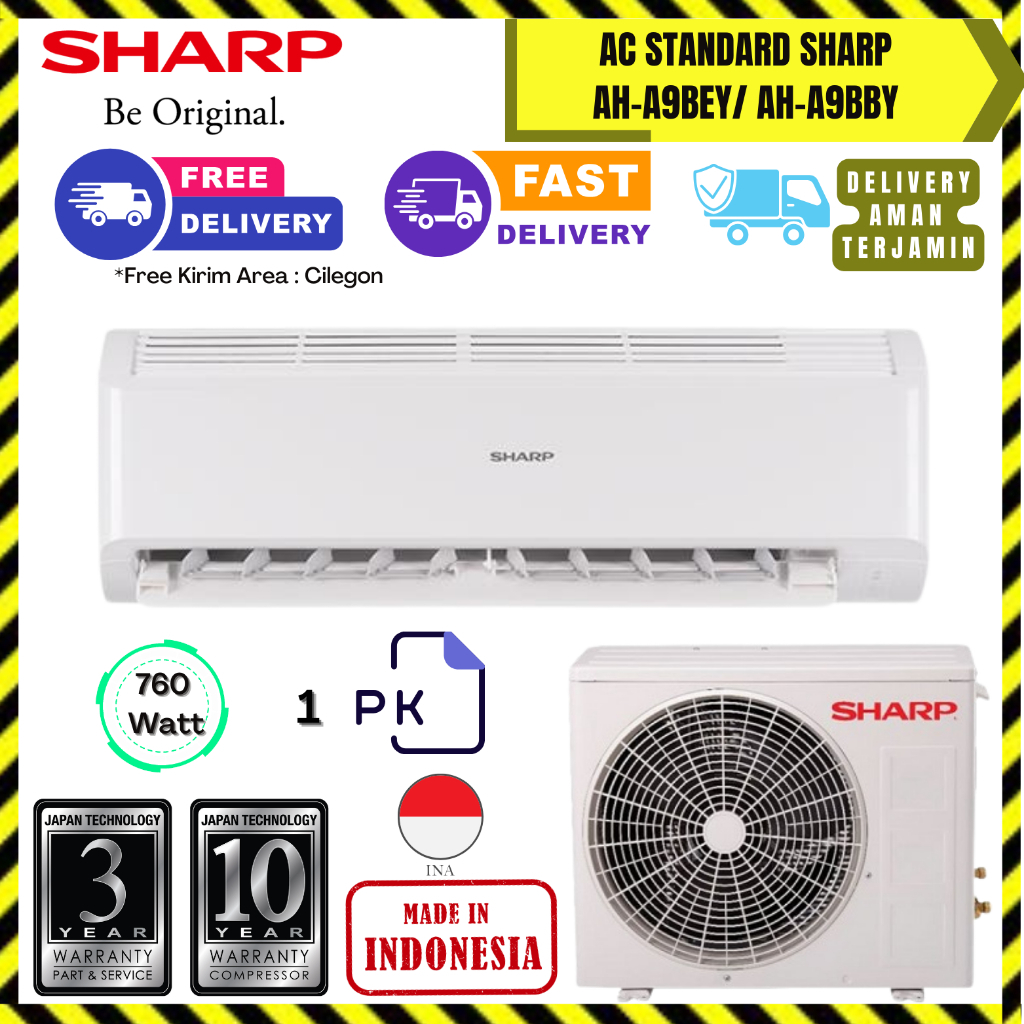 Jual AC SHARP 1 PK AH-A9BEY - R32 LOW WATT -GARUDA SERIES | Shopee Indonesia