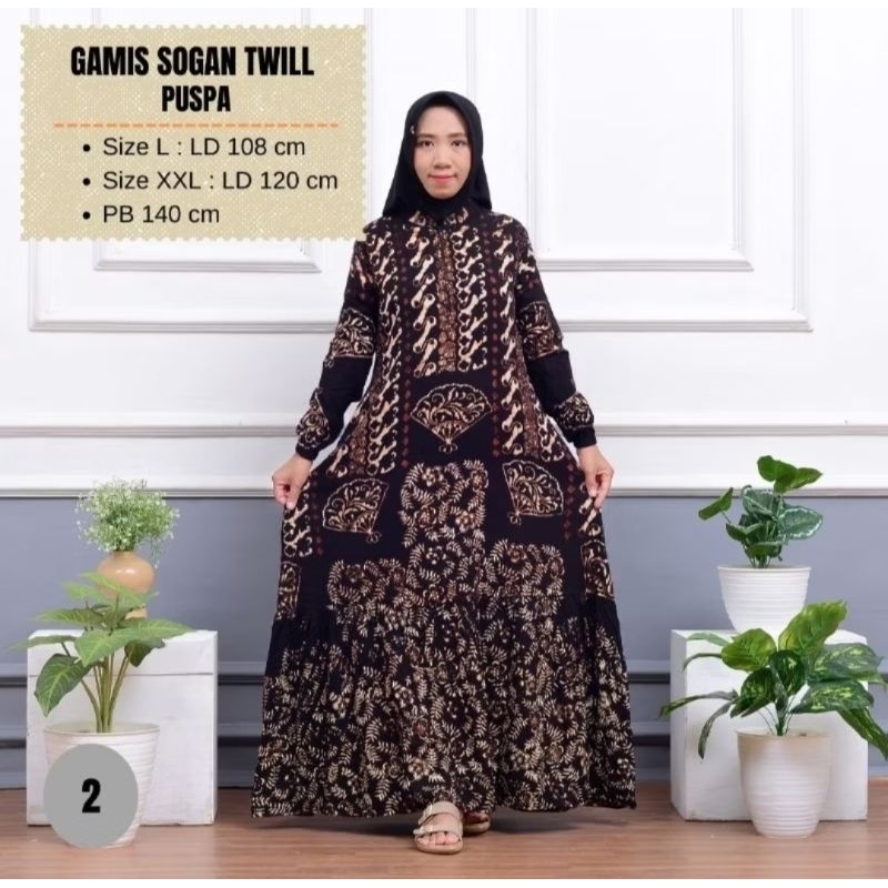 Jual Gamis Twill Ori Sogan Asli Batik Pekalongan | Shopee Indonesia