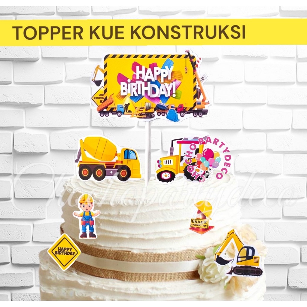 Jual Topper MOBIL KONSTRUKSI / Hiasan Kue Konstruksi Excavator | Shopee ...