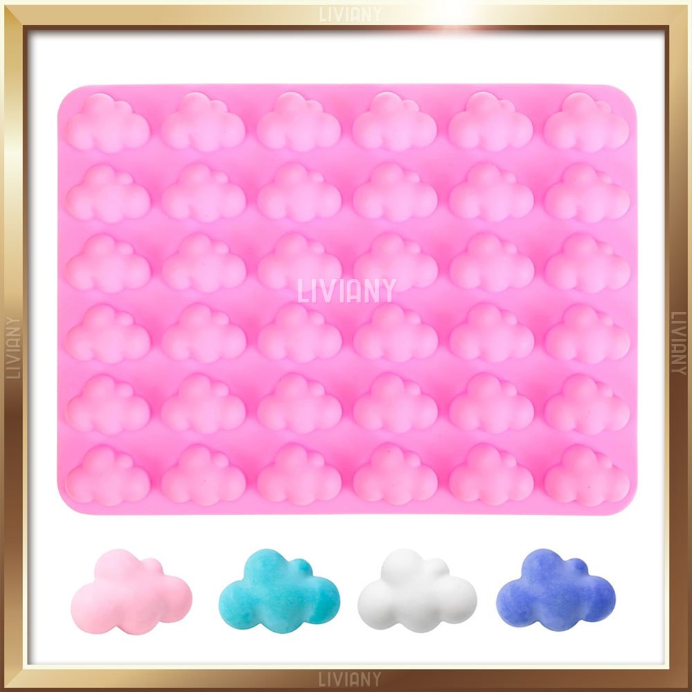 Jual Cetakan Silikon Coklat Permen Puding Jelly Es Bentuk Awan Kecil ...