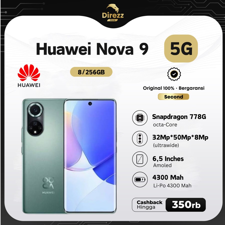 Jual Huawei Nova 9 8/256Gb Second Resmi | Shopee Indonesia