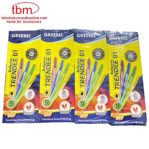 Jual TBMO ISI 12 PACK - GREEBEL BALLPEN TRENDEE 01 @12PCS / BOLPOIN ...