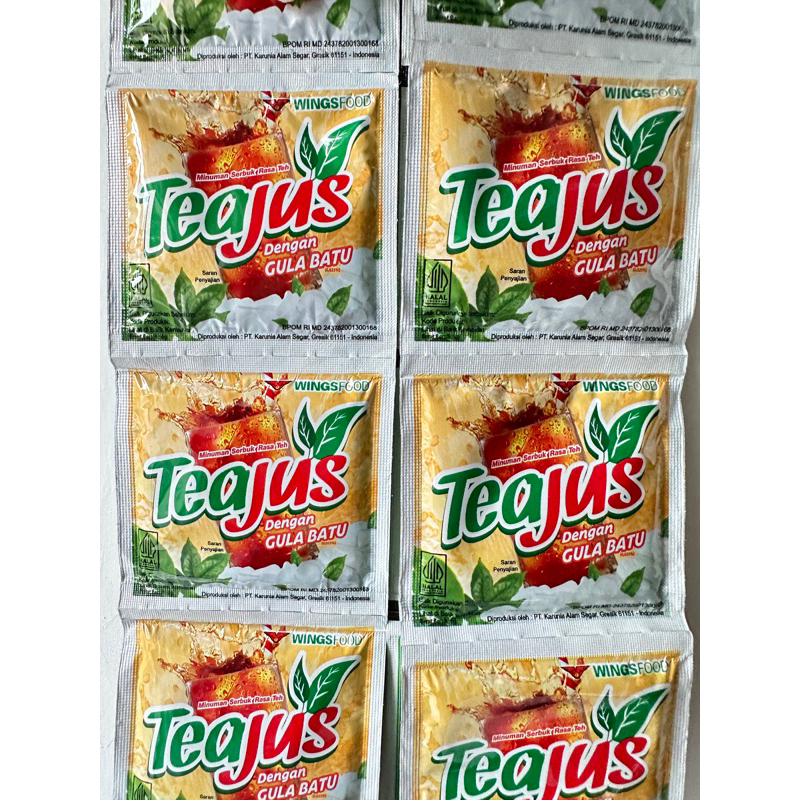 Jual Tea Jus Gula Batu renteng isi 10sachet ( 10 x 6gr ) | Shopee Indonesia
