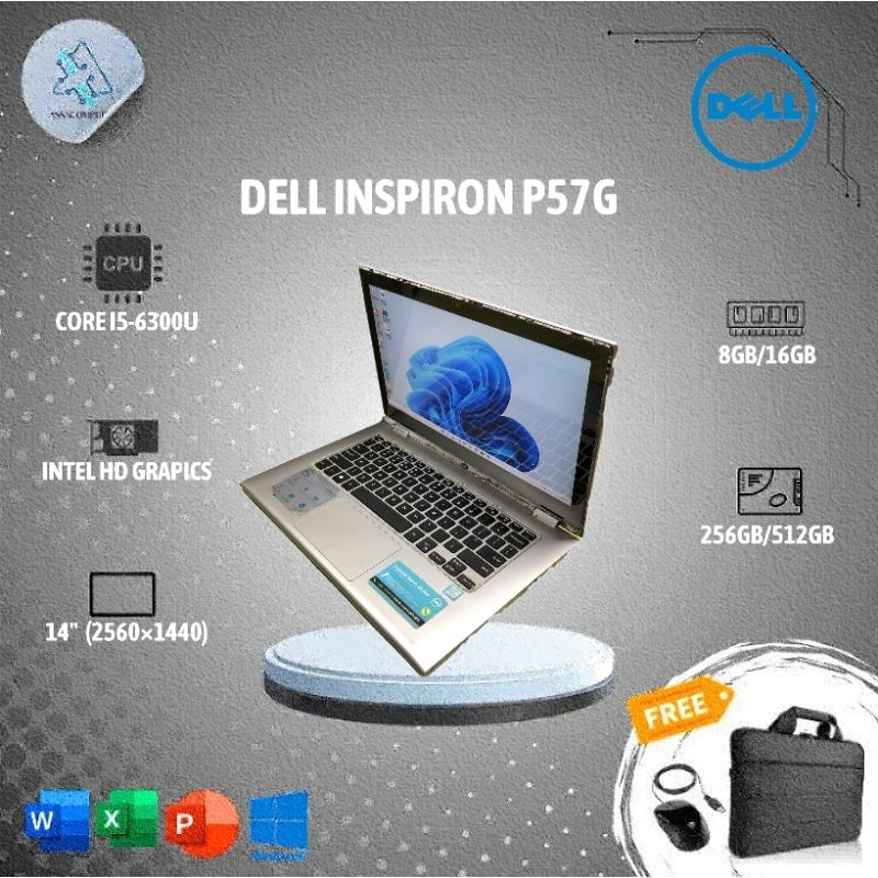 Jual Laptop Dell Inspiron P57G Core i5 GEN 6 RAM 8GB 16GB SSD 256GB 512GB Obral Murah | Shopee ...