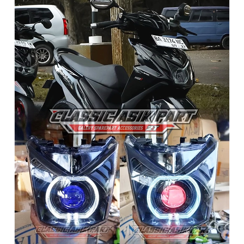 Jual REFLEKTOR HONDA BEAT FI 2012-2016 CUSTOM ALA ALA BILED 3,5 INCH ...