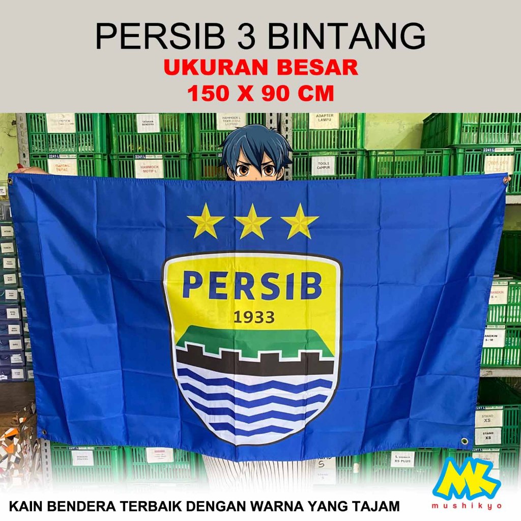 Jual Bendera Persib ukuran 150 x 90 CM | Shopee Indonesia