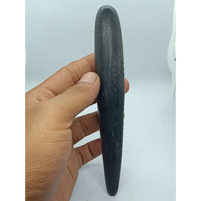Jual Batu Posil Galih Kelor Hitam Pekat , Bentuk Bulat Panjang | Shopee ...