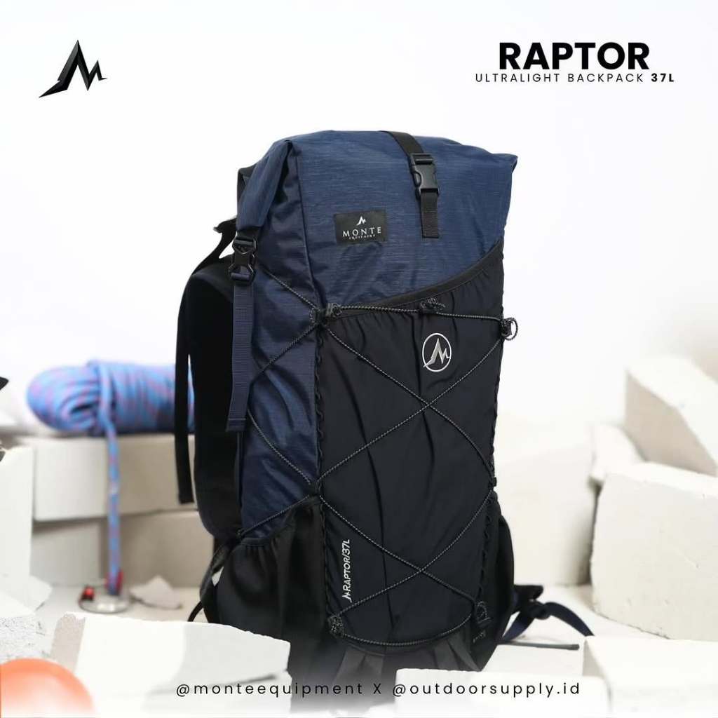 Jual CARRIER MONTE EQUIPMENT RAPTOR 37L BLUE BACKPACK ULTRALIGHT ...