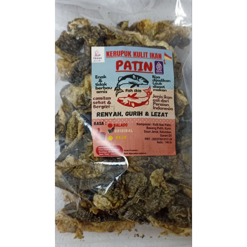 Jual Kerupuk kulit ikan patin / fish skin Frans Snack, Berat Bersih ...
