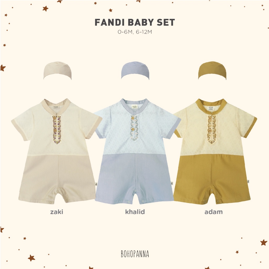 Jual BOHOPANNA - RAYA COLLECTION - FANDI BABY SET - Setelan Baju Bayi - Baju Muslim - Baju Raya ...