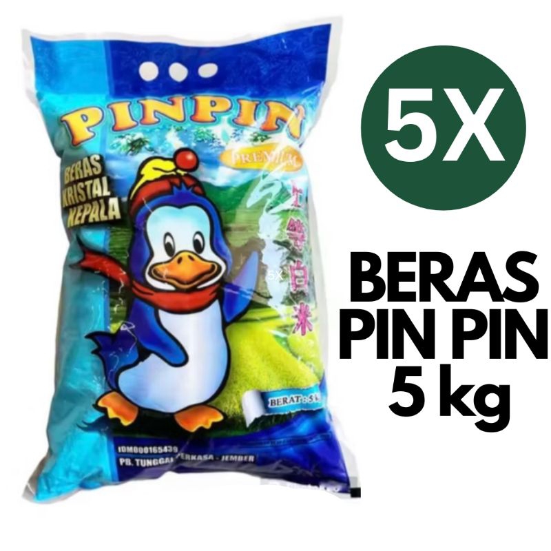 Jual BERAS PIN PIN 5 Kg - 5 PAK ( KHUSUS INSTAN) | Shopee Indonesia