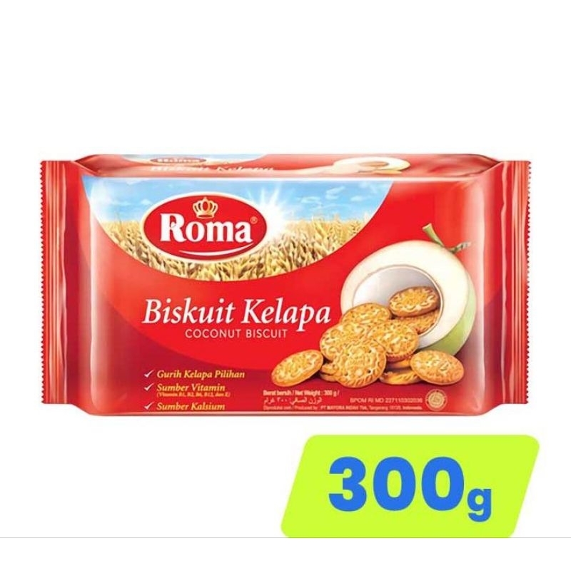 Jual BISKUIT ROMA KELAPA CEMILAN TEMAN NGOPI 300G | Shopee Indonesia