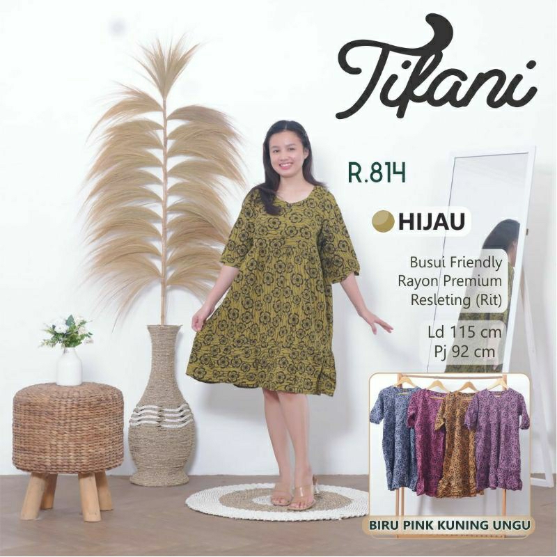 Jual Daster Ony Model Tiffany Bahan Rayon Premium Busui Resleting Harga ...
