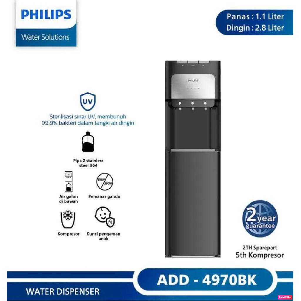 Jual PHILIPS DISPENSER GALON BAWAH UV-C ADD4970BK | Shopee Indonesia