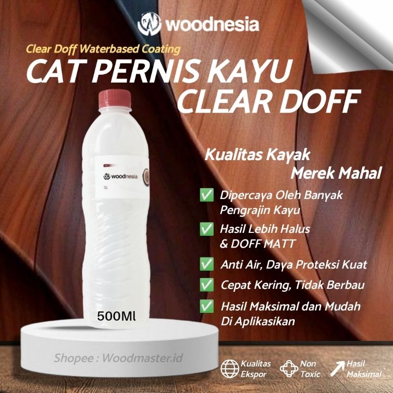 Jual Cat Pernis Kayu Clear Doff Matt 500ml Woodnesia Top Coating ...