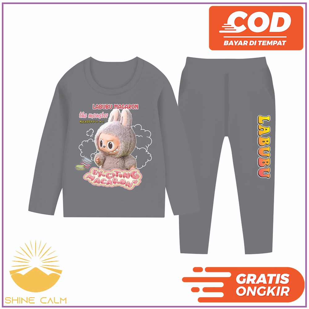 Jual Baju Tidur Anak Labubu Stelan Panjang Cowo Dan Cewe 1-10 Tahun 705 | Shopee Indonesia