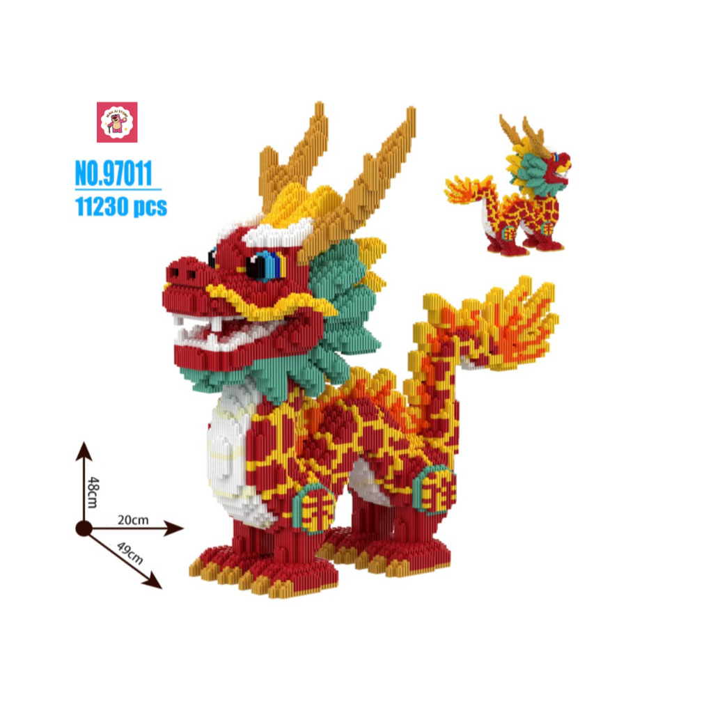 Jual WJS - Nano Blocks BIG Karakter Dragon CNY Series, Mainan Blok ...