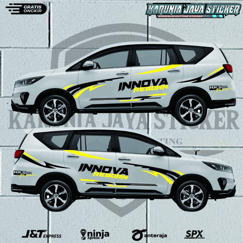 Jual Stiker mobil toyota innova cutting stiker variasi body samping ...