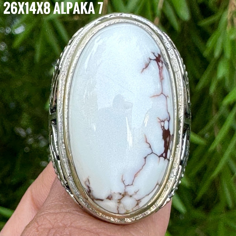 Jual Cincin Batu Akik Natural Pirus Putih | Shopee Indonesia