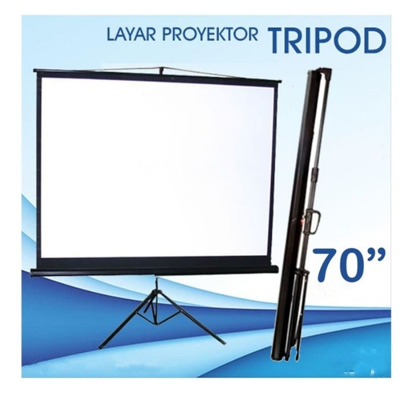 Jual Screen Layar Projektor 70 Inch 70" with Tripod Proyektor ...