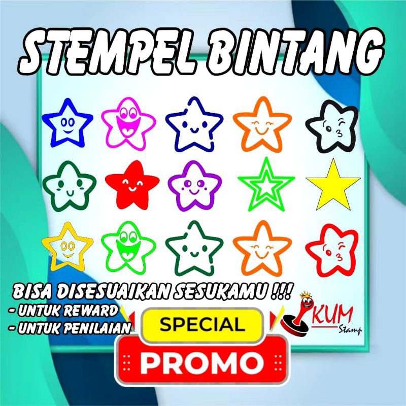 Jual [CHY] CTAK STEMPEL BINTANG REWARD (Bulat 1,7cm) OTOMATIS GRADE A ...