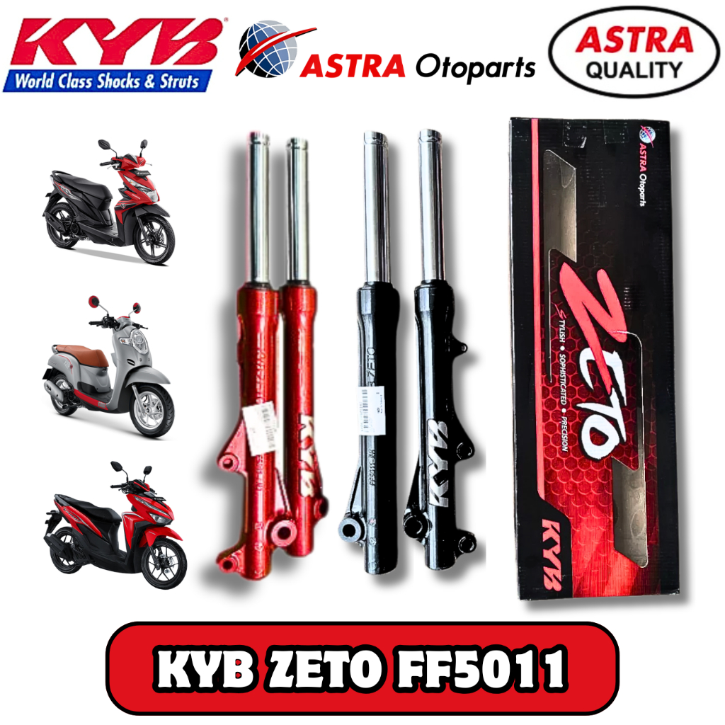 Jual SHOCK DEPAN SOKBREKER MOTOR BEAT FI VARIO 125 VARIO 150 SCOOPY GENIO STYLO KYB ZETO FF5011 ...