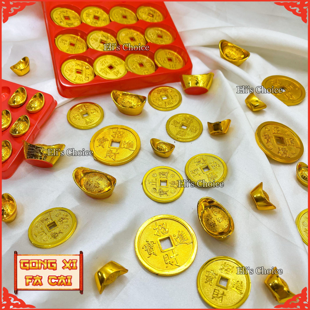 Jual [SATUAN] HIASAN KOIN & YEN PAO IMLEK / DEKORASI HAMPERS SINCIA ...