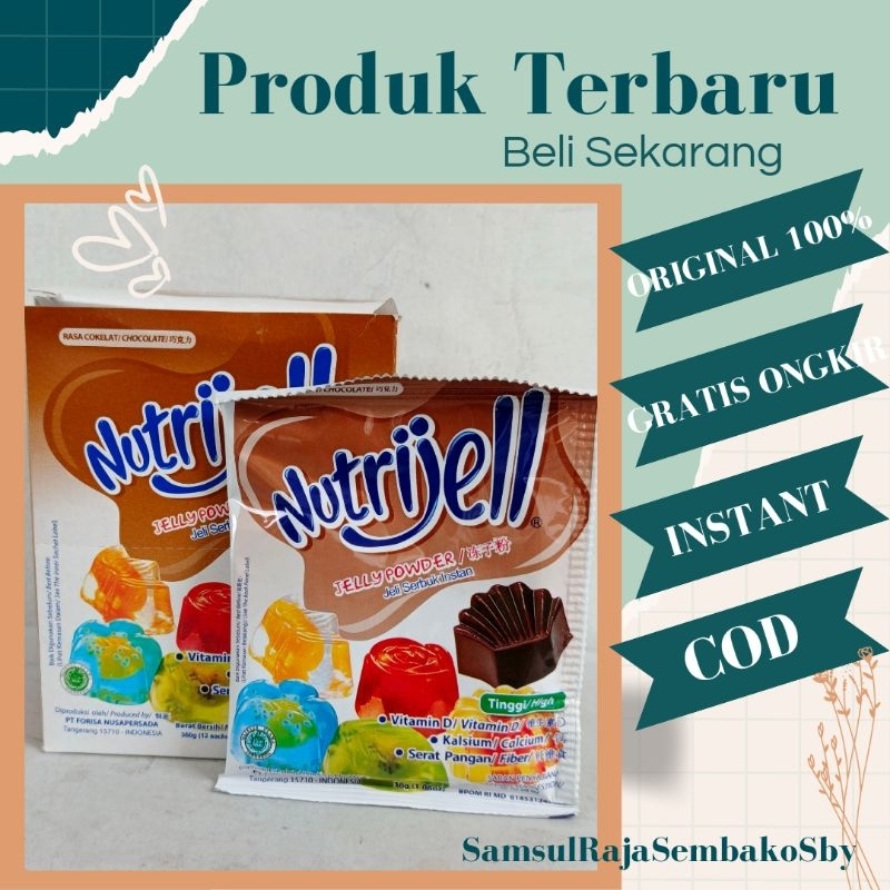 Jual NUTRIJEL rasa coklat 1pack isi 12 sachet | Shopee Indonesia