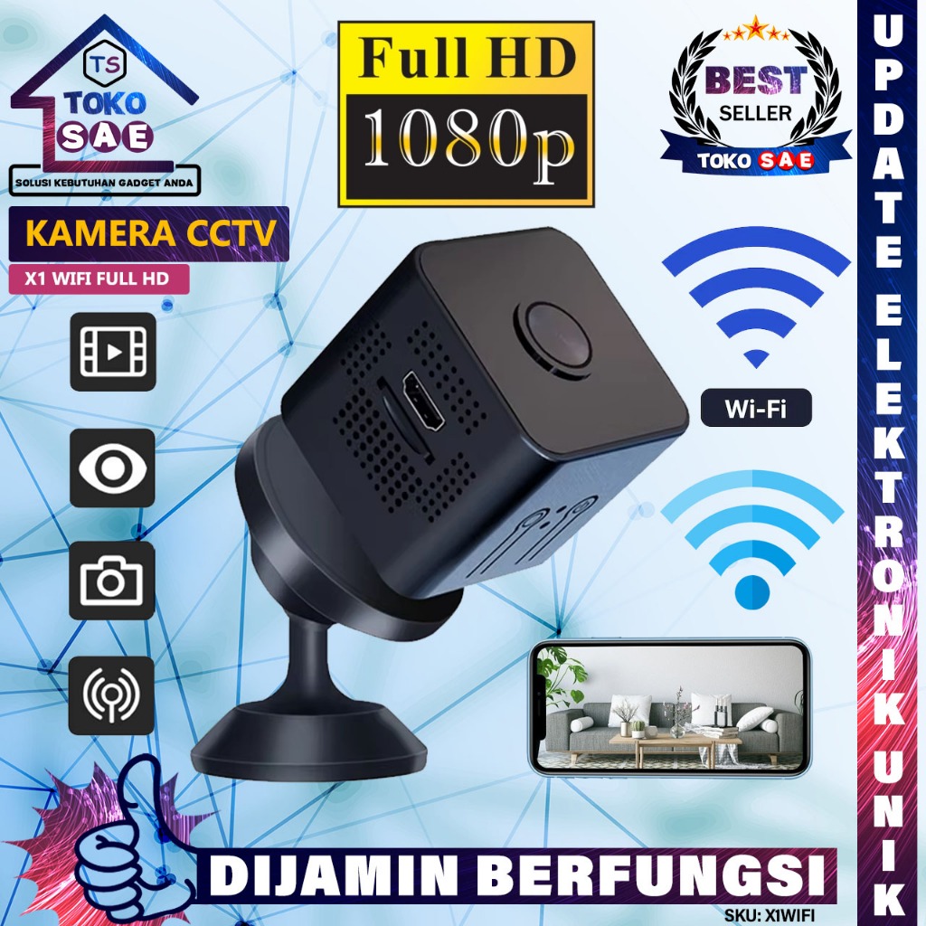Jual Mini Kamera X1 HD 1080P Wifi Camera Monitor Night Vision Motion ...