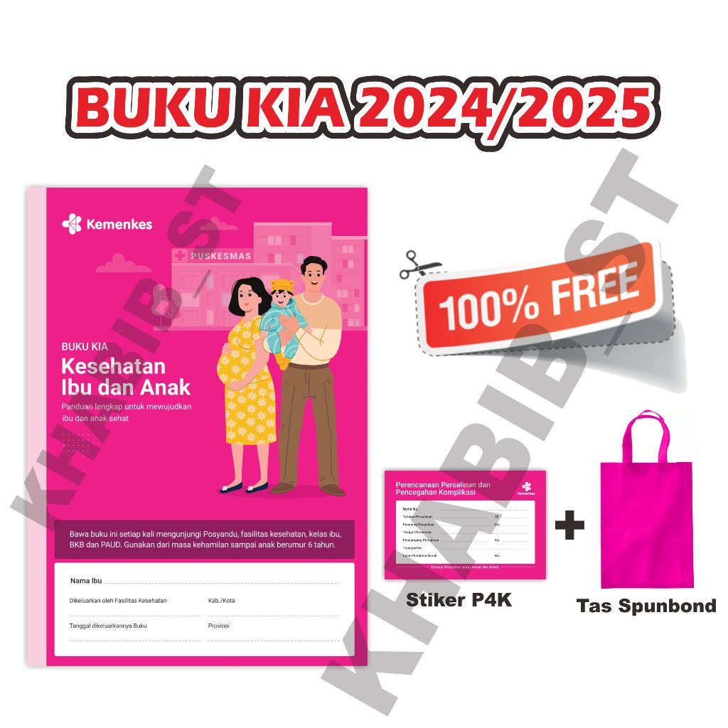 Jual Buku KIA 2024 / 2025 buku KIA baru buku KIA NEW 2024, free tas buku kesehatan ibu dan anak ...