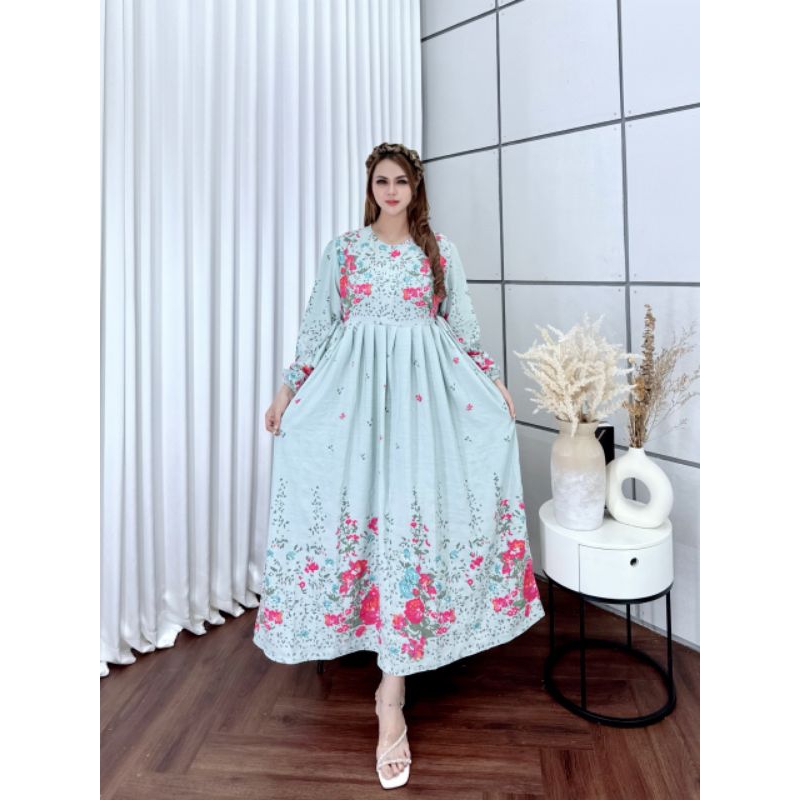 Jual GAMIS SOFIE CRINKLE VIP MOTIF BUNGA/GAMIS RAYA/GAMIS KONDANGAN ...