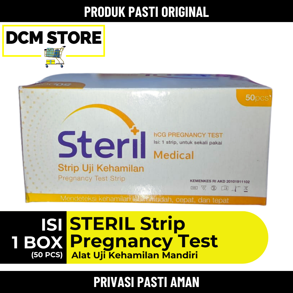 Jual STERIL TEST PACK | 1 BOX | 50 PCS Steril Strip, Alat Tes Kehamilan ...