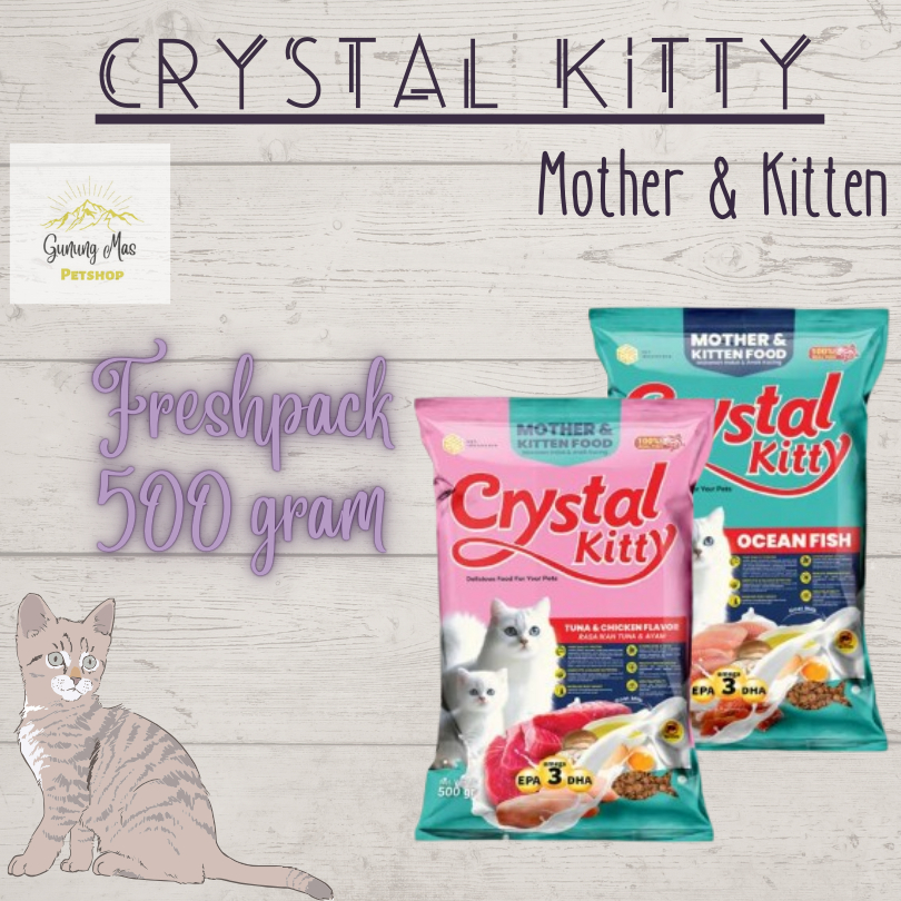 Jual CRYSTAL KITTY MOTHER AND KITTEN RASA TUNA OCEAN FISH 500 GRAM ...