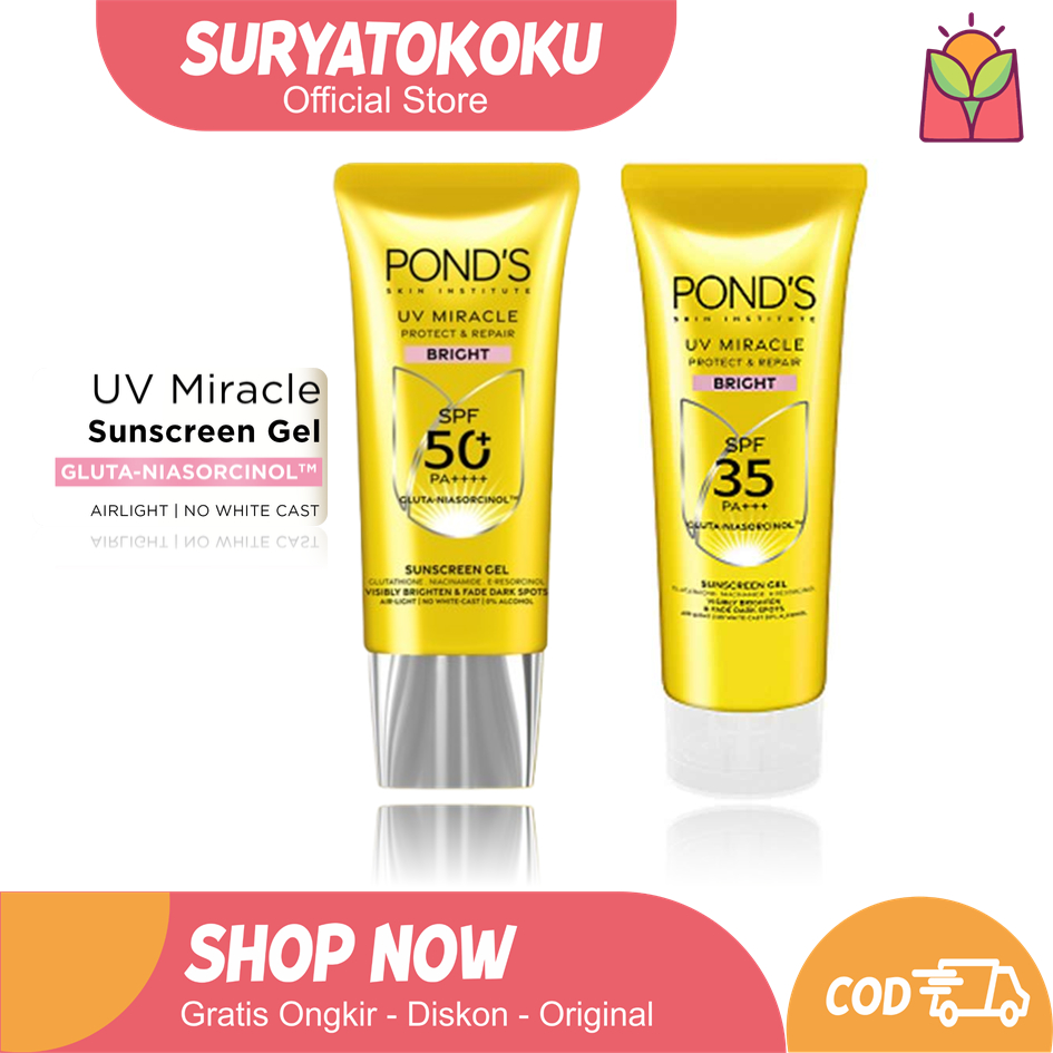Jual Ponds UV Protect Sunscreen Serum Gel SPF 50+ PA++++ 25gr | Shopee Indonesia