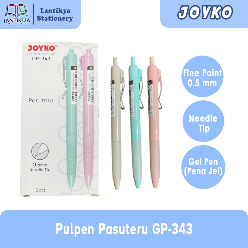 Jual Pulpen Pena Gel Pen Joyko GP-343 Pasuteru Gel 0.5 mm Per 1 PACK | Shopee Indonesia