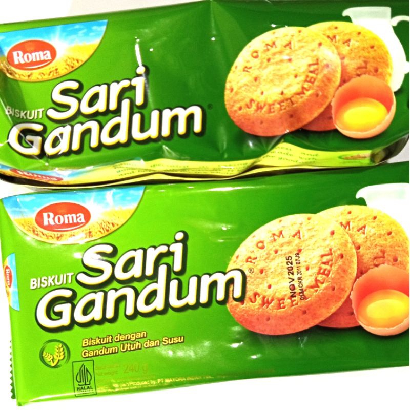 Jual Roma Sari Gandum original kemasan 240 gram / original kemasan 1 ...