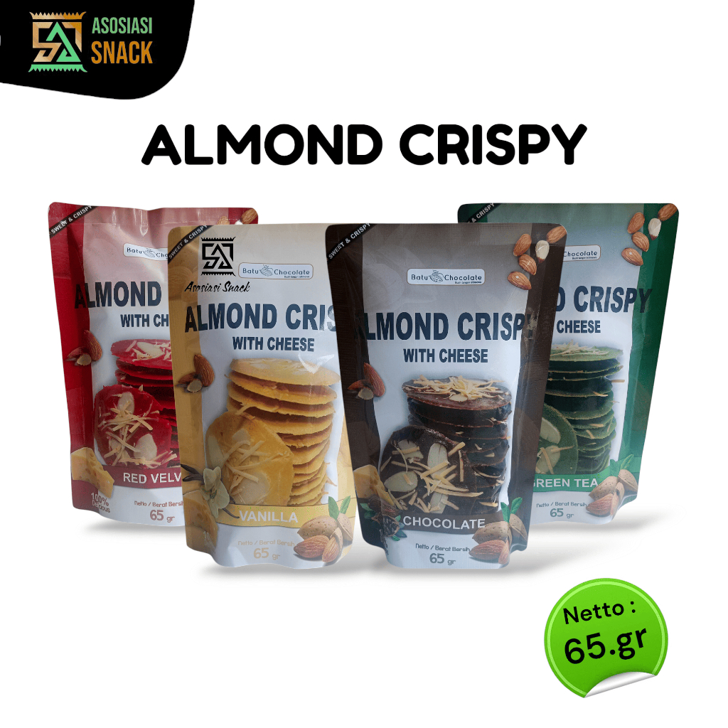 Jual ALMOND CRISPY WITH CHEESE cemilan oleh oleh khas malang | Shopee ...