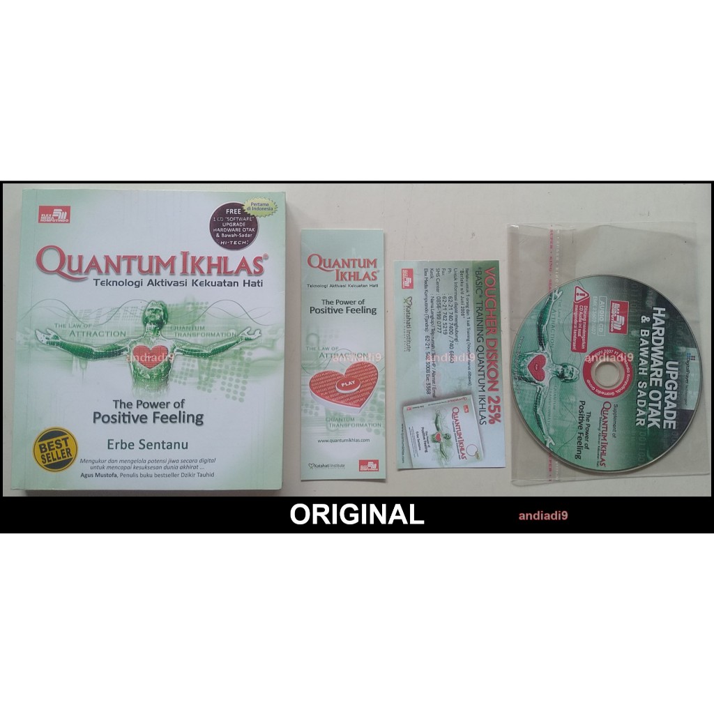 Jual BUKU QUANTUM IKHLAS ERBE SENTANU ADA CD ORIGINAL | Shopee Indonesia