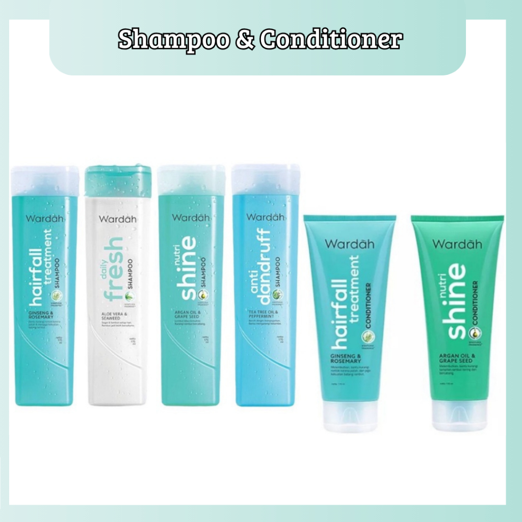 Jual Wardah Shampoo & Conditioner 170ml | Hairfall Treatment | Nutri ...