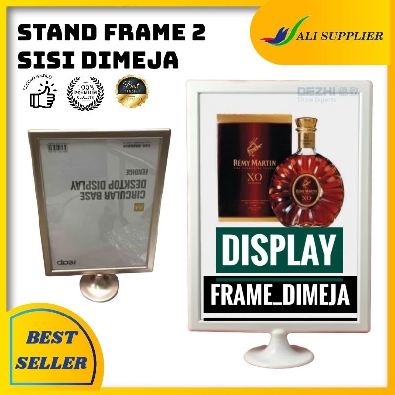 Jual FRAME DISPLAY 2 SISI / STAND PROMOSI / FRAME POP MEJA / MENU MEJA ...