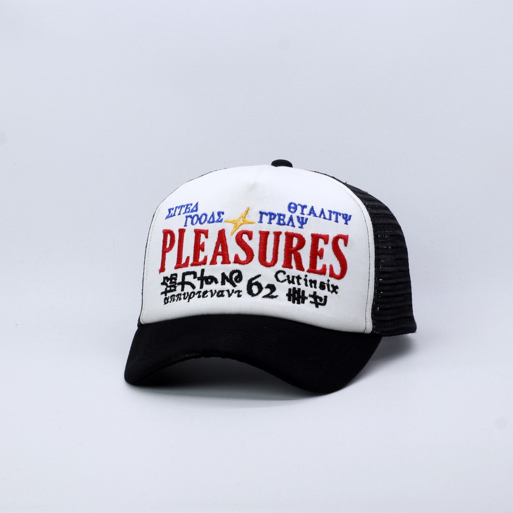 Jual TOPI TRUCKER VINTAGE LIDAH PENDEK BAHAN TWILL COTTON HITAM MIX ...