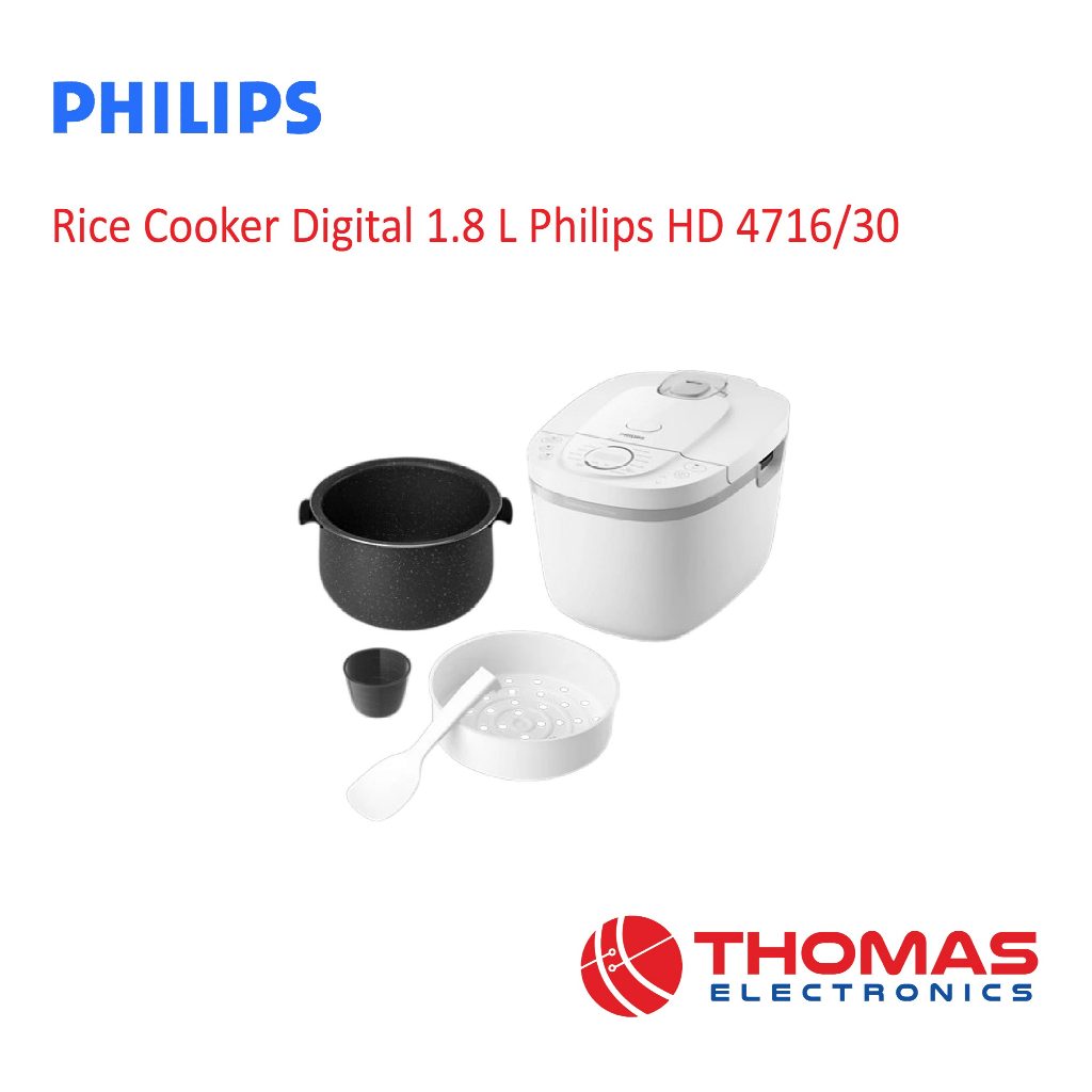 Jual Rice Cooker Digital 1.8 Liter Philips HD4716 HD 4716 Garansi Resmi ...