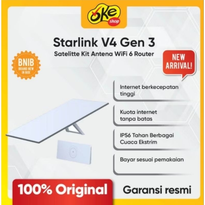 Jual Starlink V4 Gen 3 Satelite Kit Antena Wifi 6 Router | Shopee Indonesia