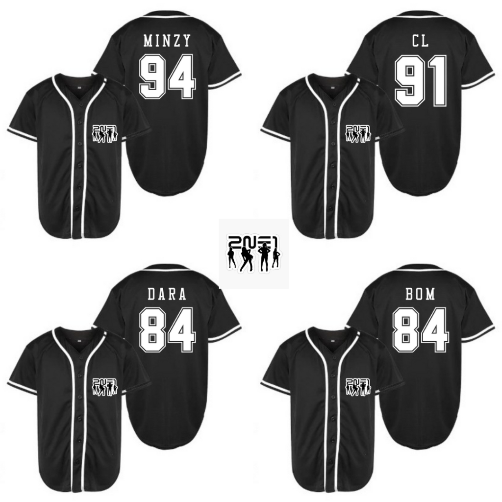 Jual Baju jersey sport baseball 2NE1 hitam kpop bom cl dara minzy korea korean | Shopee Indonesia