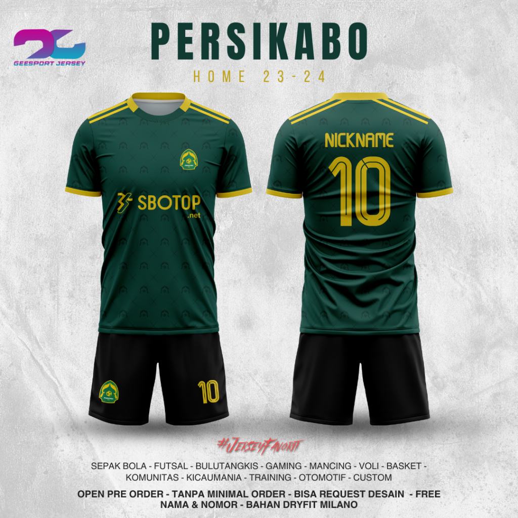 Jual JERSEY KLUB PERSIKABO BOGOR HOME 2023-24 LIGA 1 BRI INDO FREE ...