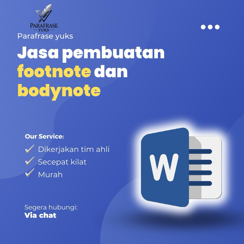 Jual Jasa Pembuatan Footnote dan Bodynote | Shopee Indonesia