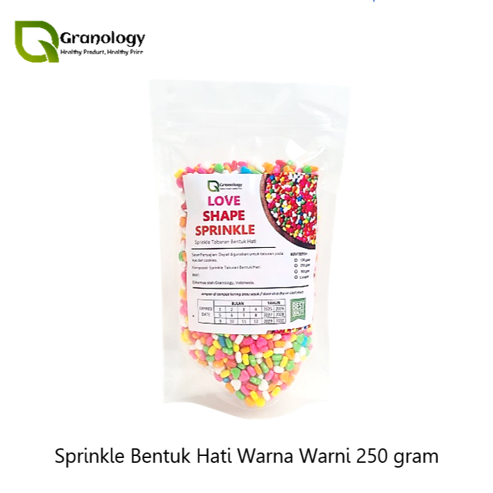 Jual Sprinkle Bentuk Hati / Love Sprinkle / Taburan Kue Bentuk Hati ...