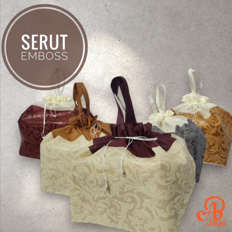 Jual TAS SPUNBOND BOX SERUT EMBOSS 22x22 (1 LUSIN ISI 12 TAS) | Shopee Indonesia